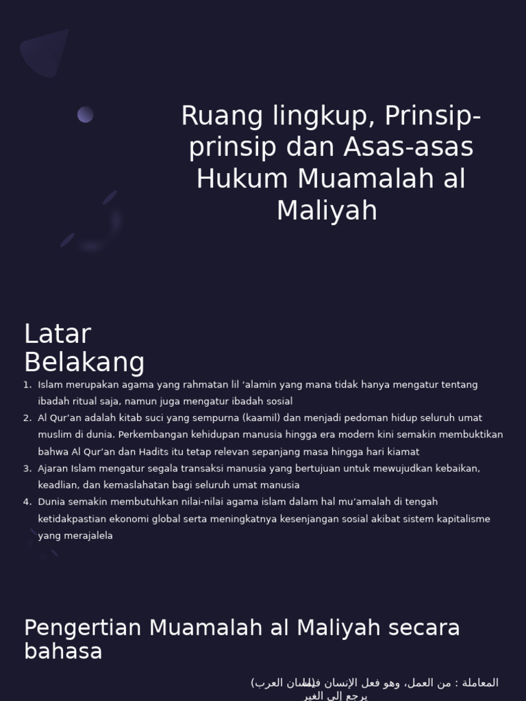 Hukum Muamalah al Maliyah dalam Islam | PDF