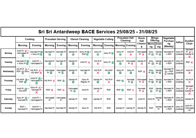 BS BACE Services - BACE Services Report 20250825 - 20250831 | PDF