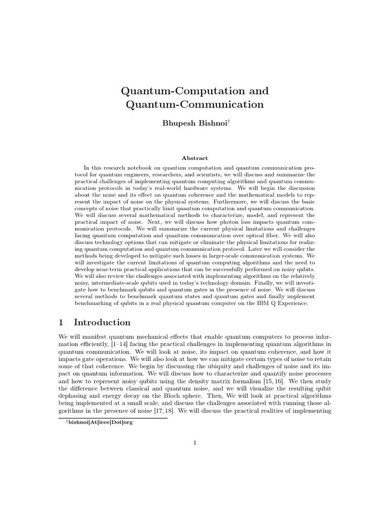Bib Quantum | PDF | Quantum Computing | Matrix (Mathematics)