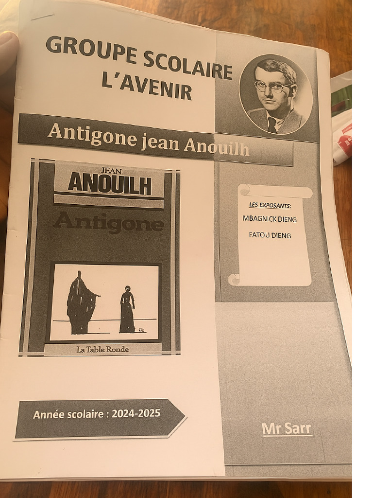 Antigone Jean Anouilh Couverture | PDF