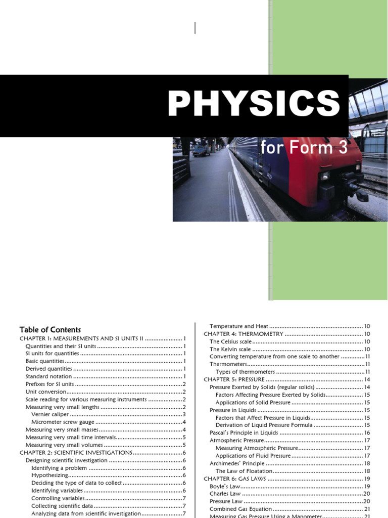 Phy Notes Form 3 | PDF | Temperature | Gases