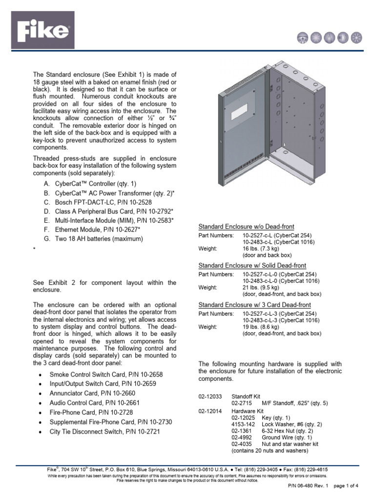 Standard Enclosure Installation Guide | PDF | Electrical Wiring ...