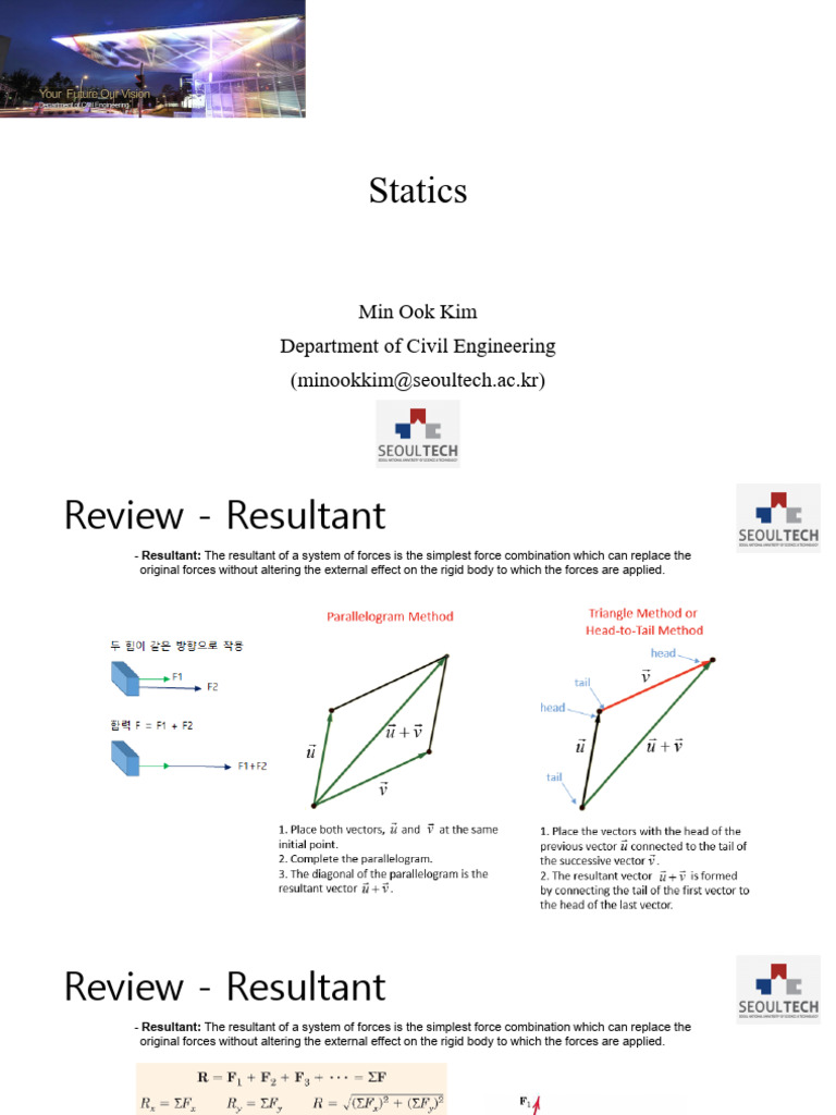 Understanding Resultant Forces in Statics | PDF