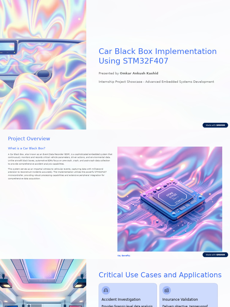 Car Black Box with STM32F407 Integration | PDF | Computing | Computer ...