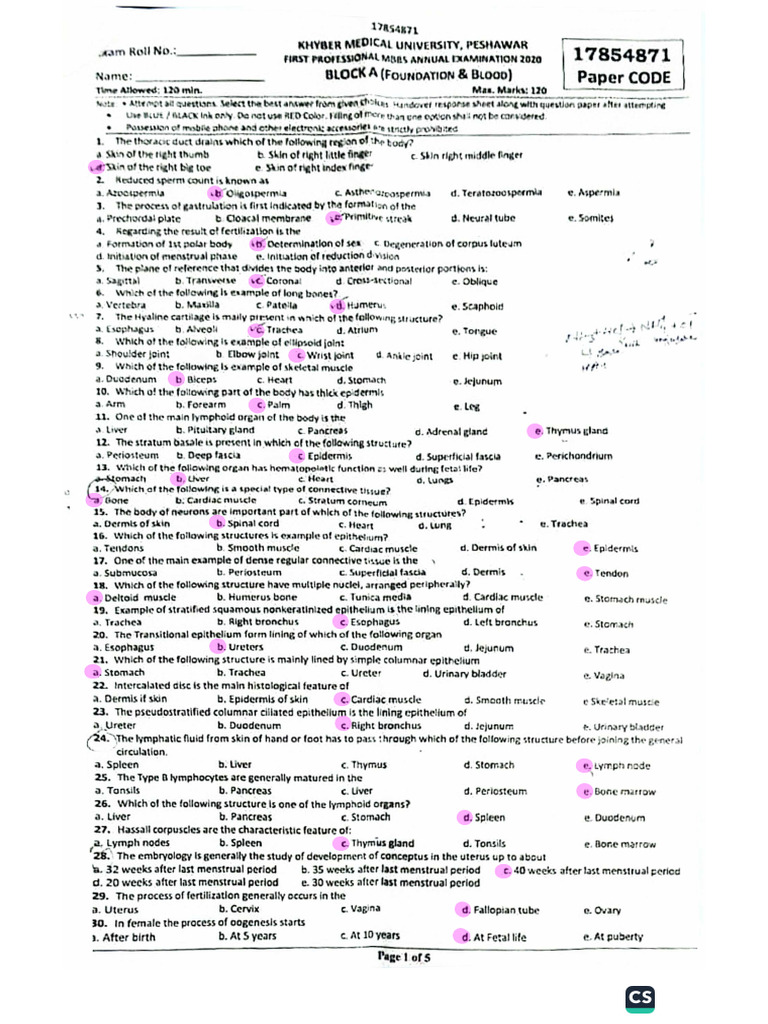 Block A 2020 Kmu | PDF