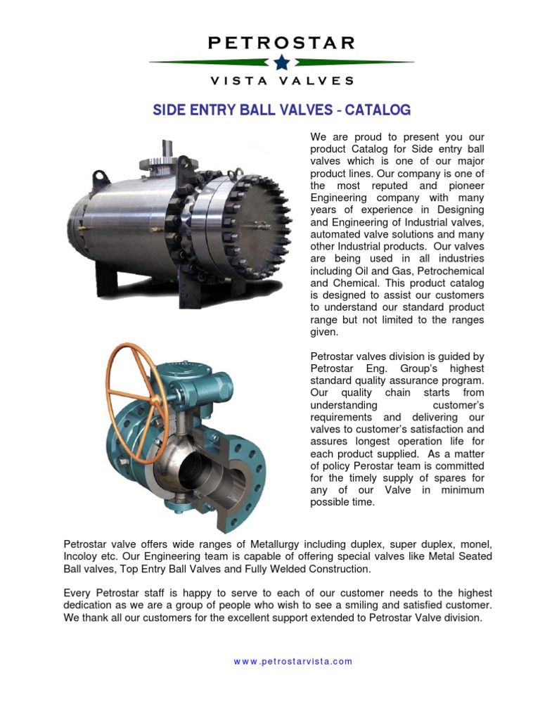 PVV Ball Valve Catalog | PDF | Valve | Mechanical Engineering