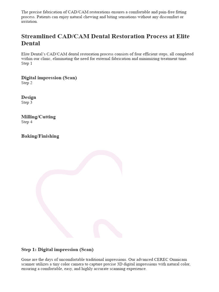 Cad - Cam Dental Restoration-3 | PDF