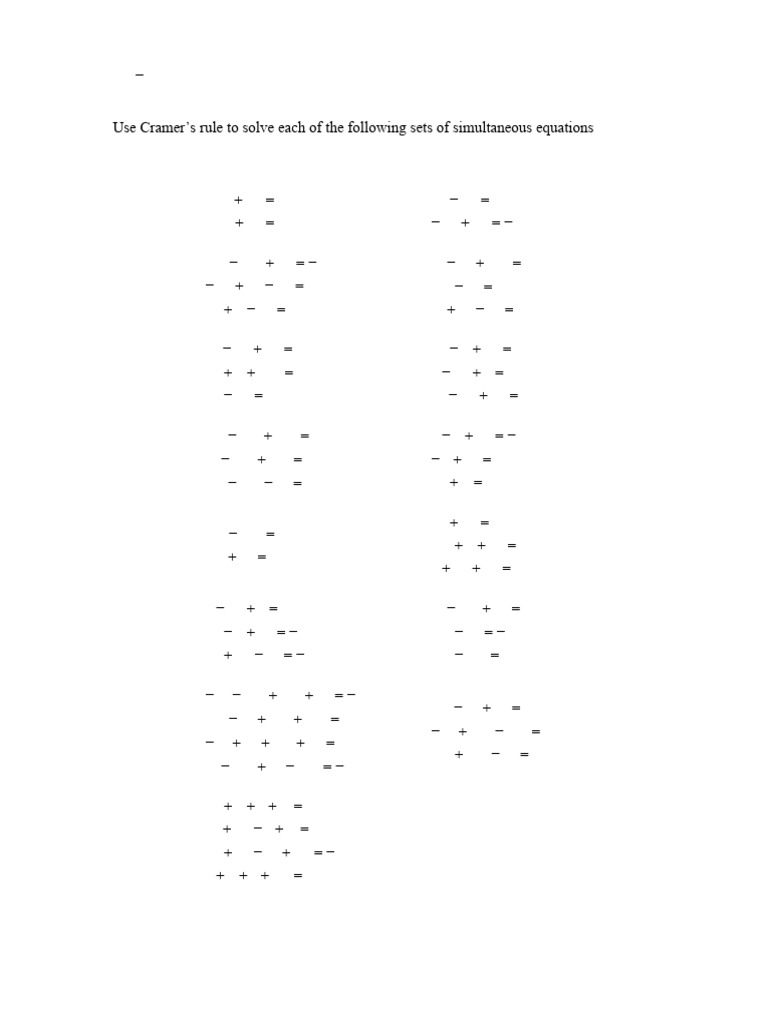 Enma 111 Tutorial 7b - Cramer's Rule | PDF
