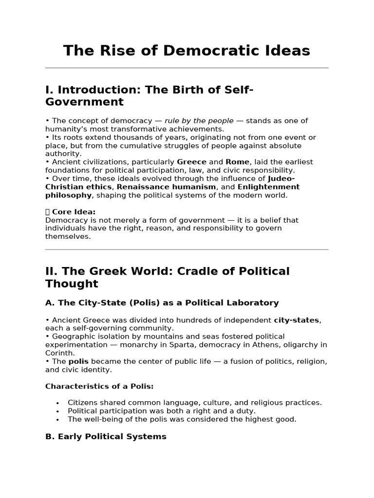 The Rise of Democratic Ideas | PDF | Roman Republic | Democracy