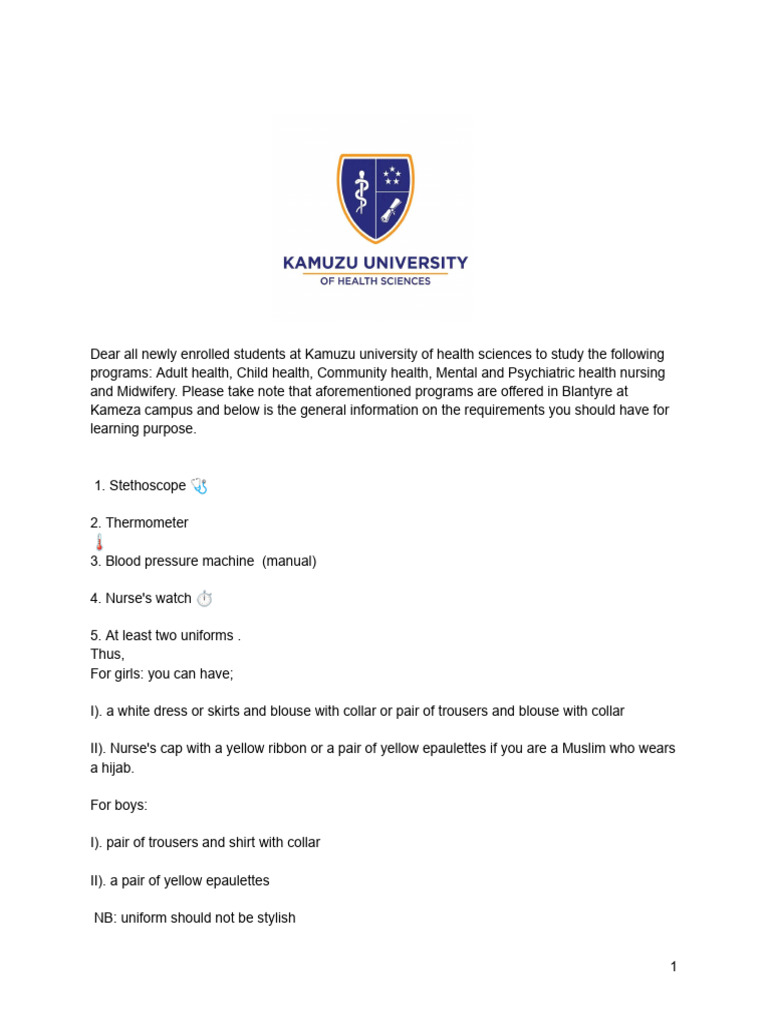 2023-24 KUHeS Kameza Campus | PDF