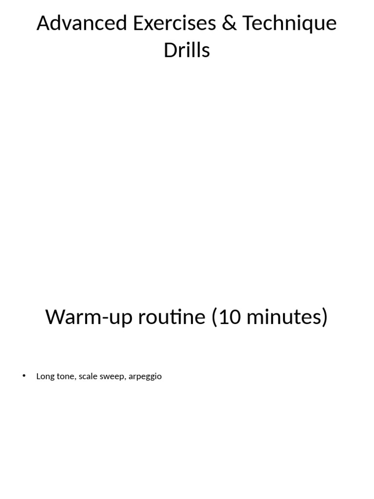 Advanced Exercises and Technique Drills | PDF