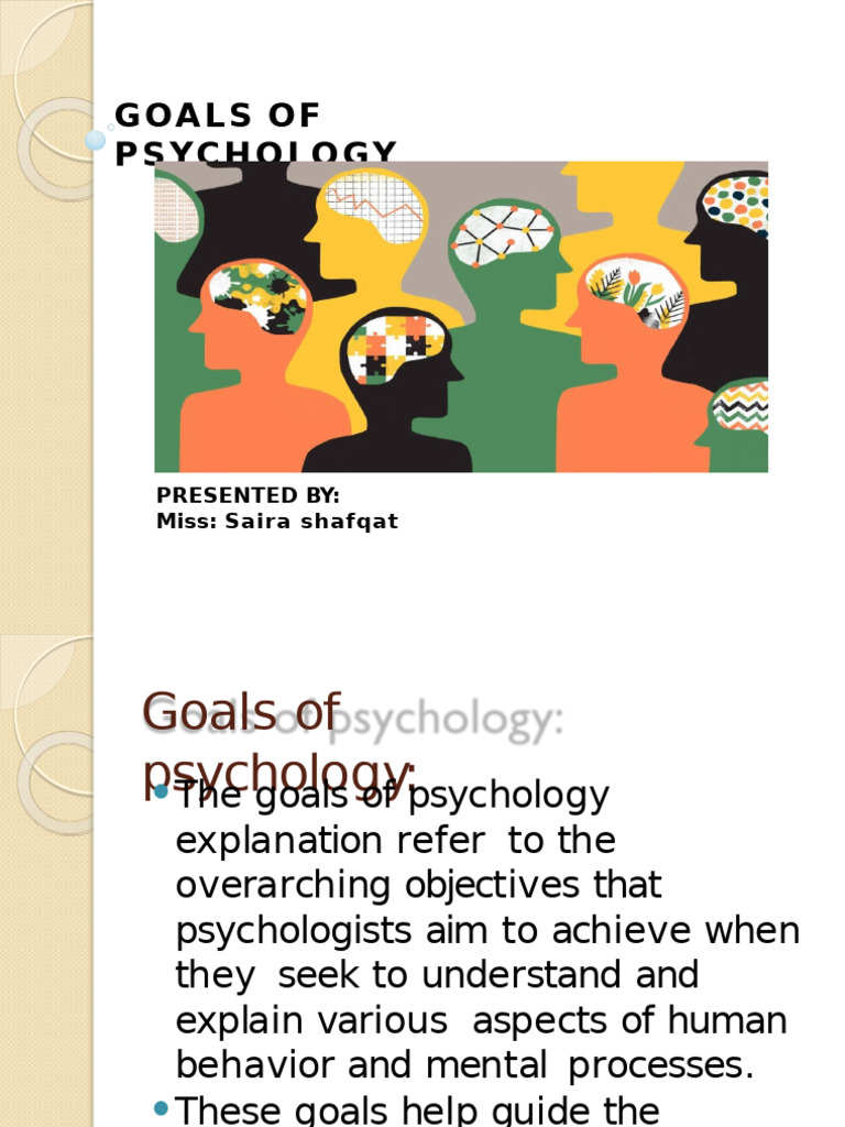 Goals Of Psychology Pdf Psychology Well Being