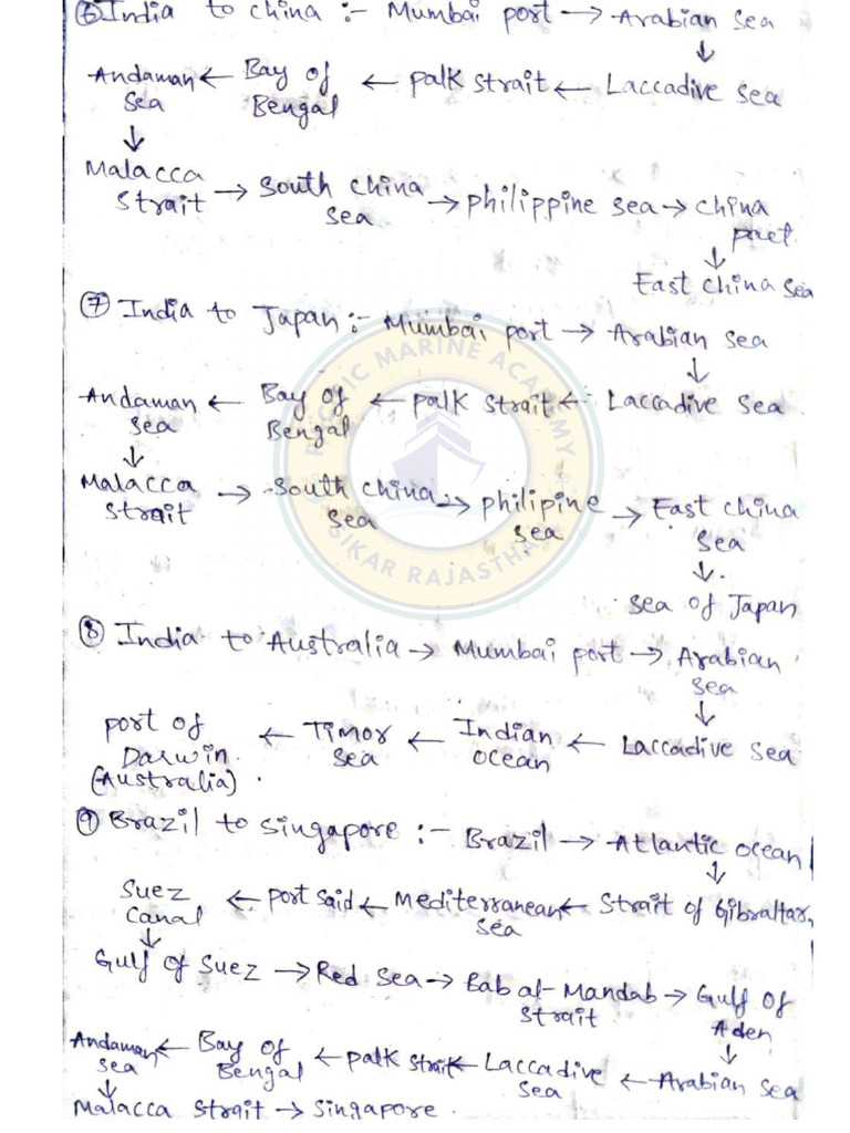 Sea Routes For Interview | PDF