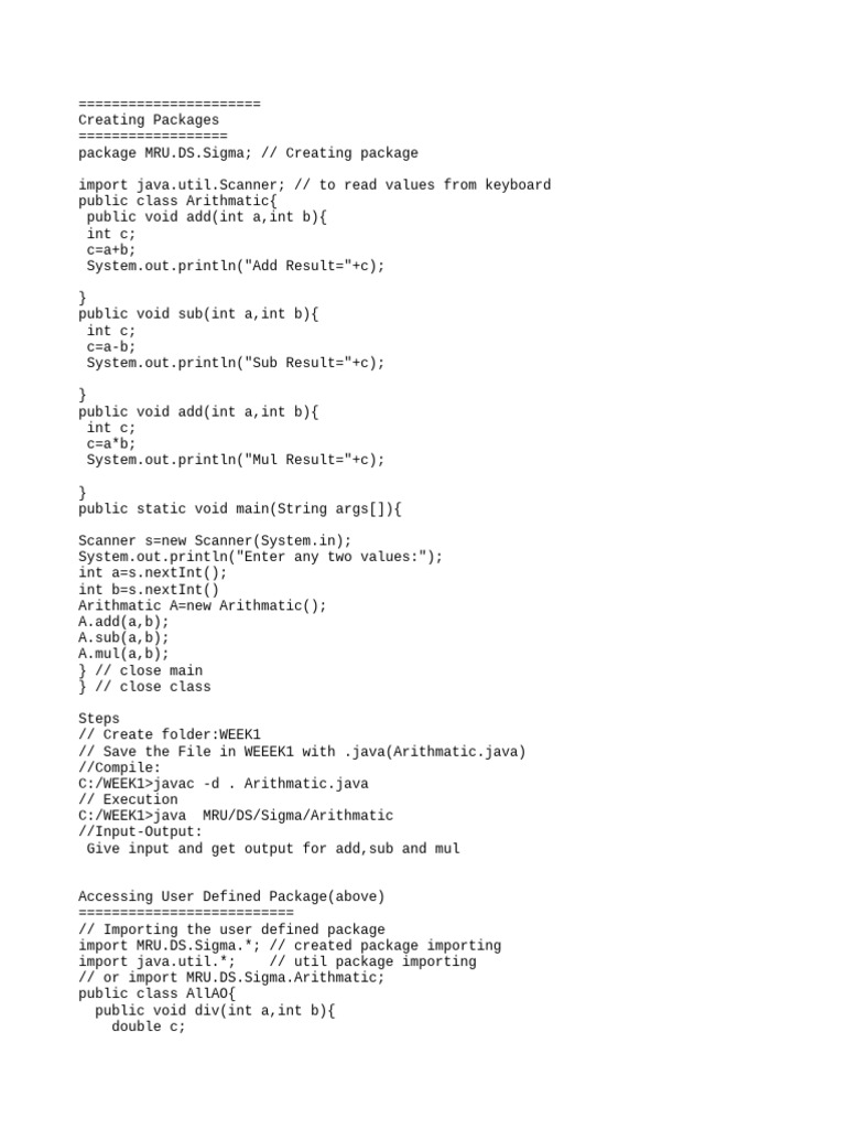 Package Programs | PDF