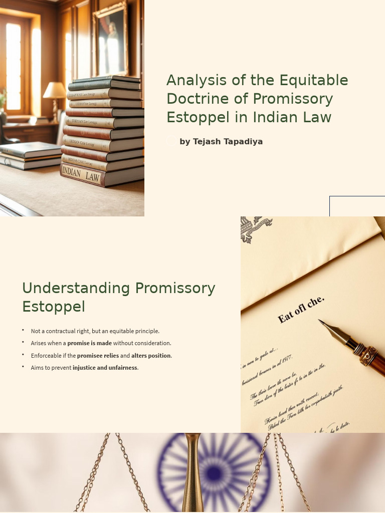 Analysis of The Equitable Doctrine of Promissory Estoppel in Indian Law ...