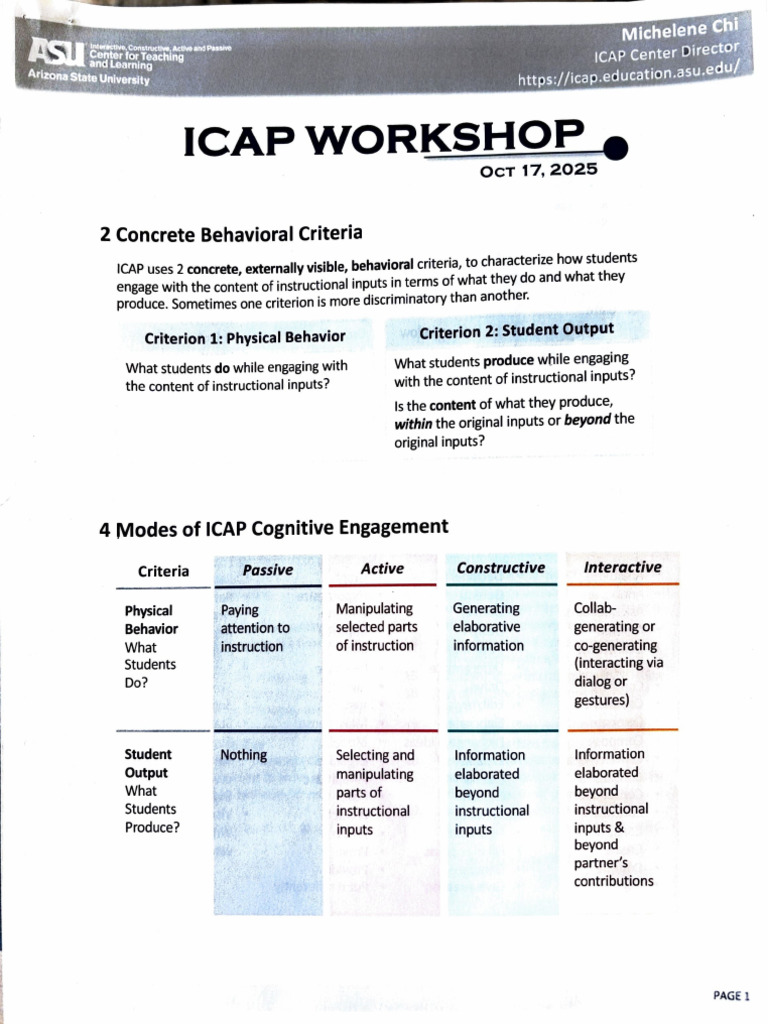 ICAP Workshop - Supporting Material | PDF