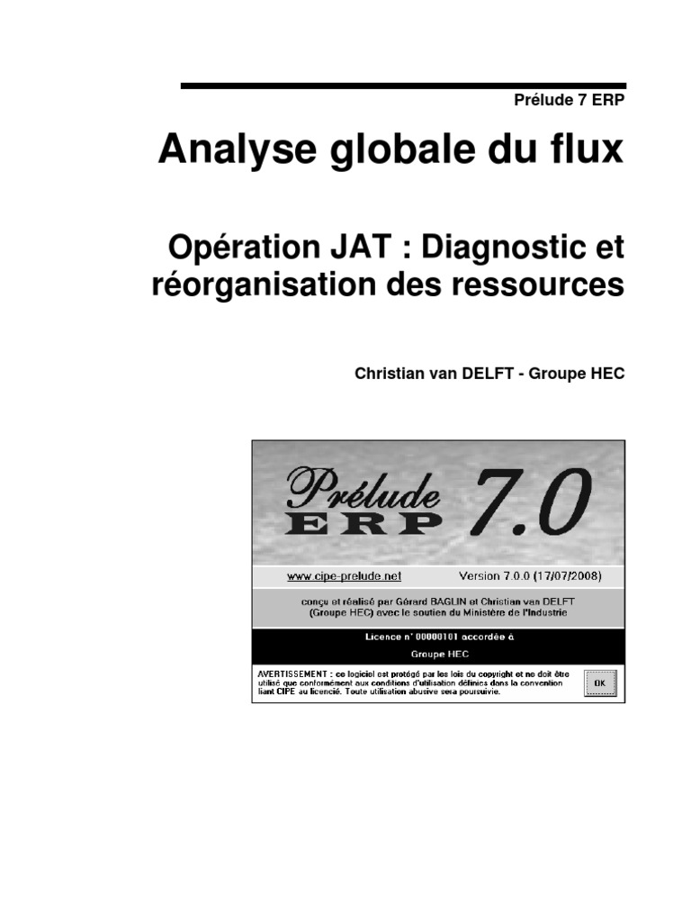 Analyse des flux dans Prélude 7 ERP | PDF | Usine | Progiciel de ...