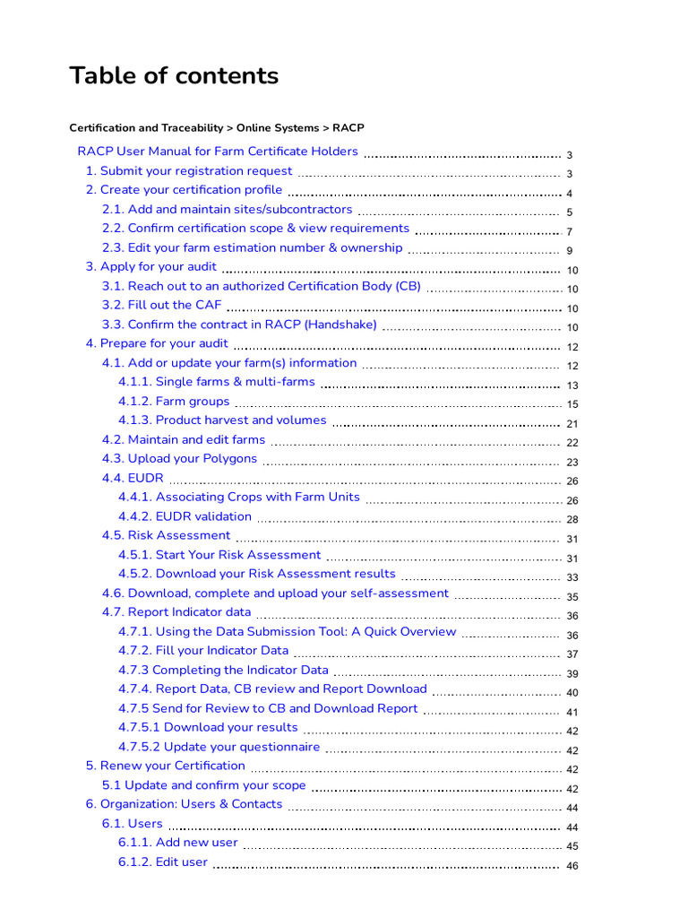 RACP User Manual for Farm Certification | PDF | Microsoft Excel ...