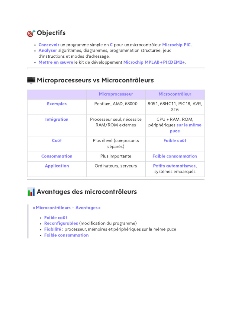 PIC Microcontroller Programming Guide | PDF | Microcontrôleur ...