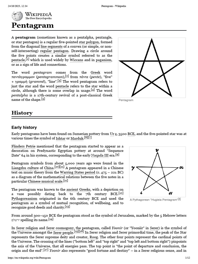 Pentagram - Wikipedia | PDF