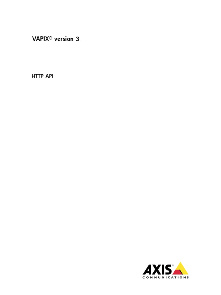 Vapix 3 HTTP API 3 00 | PDF | Hypertext Transfer Protocol | Uniform ...
