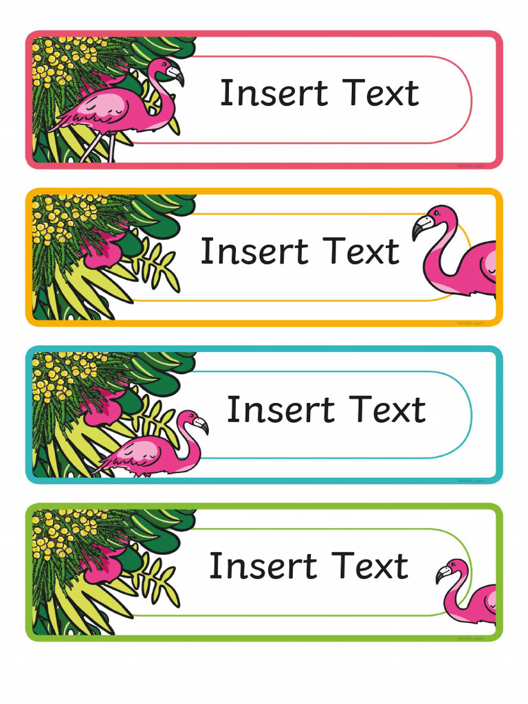 Au C 2548581 Flamingo Table Name Tags Ver 3 | PDF