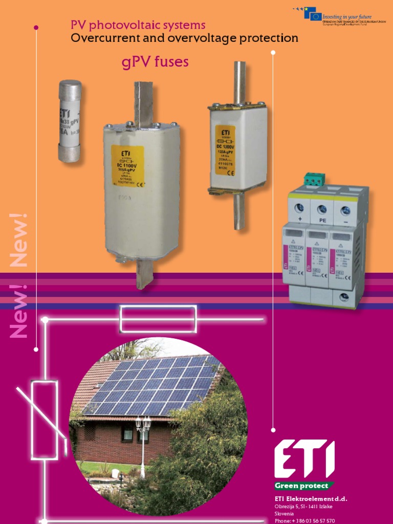 GPV Fuses: Overcurrent and Overvoltage Protection | PDF | Photovoltaic ...