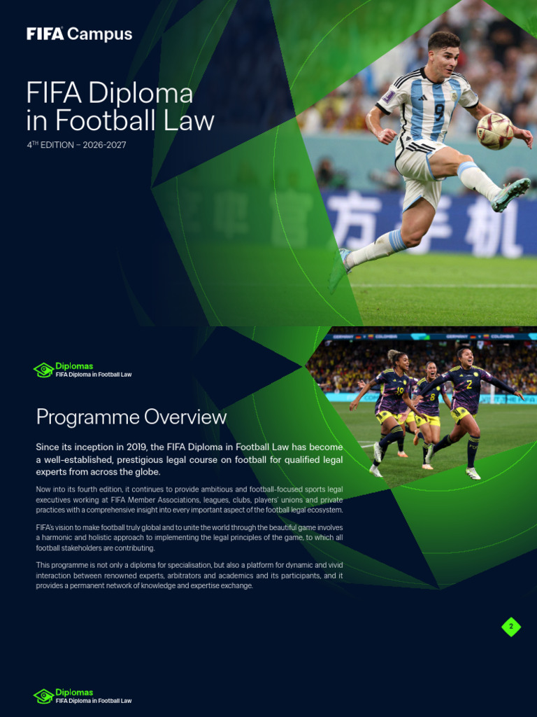 FIFA Diploma in Football Law 2026-2027 | PDF