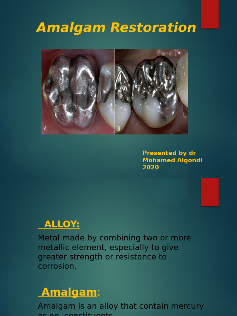 Amalgam Restorations | PDF | Mechanical Engineering | Applied And ...