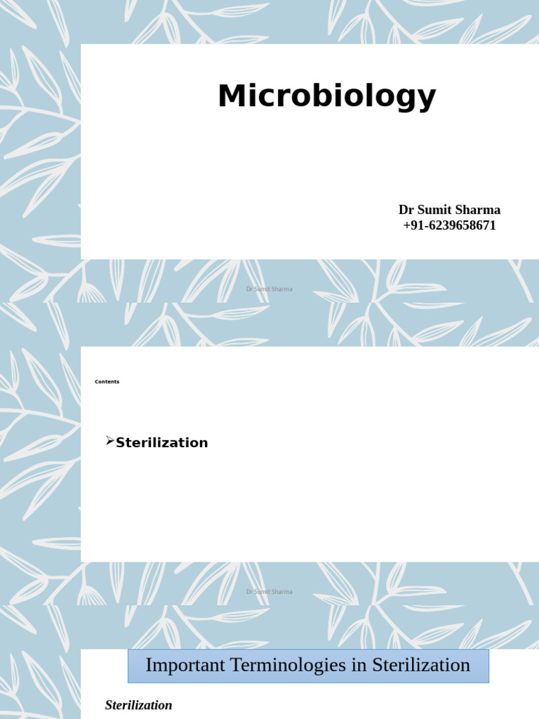 Sterilization Microbio | PDF | Sterilization (Microbiology) | Filtration