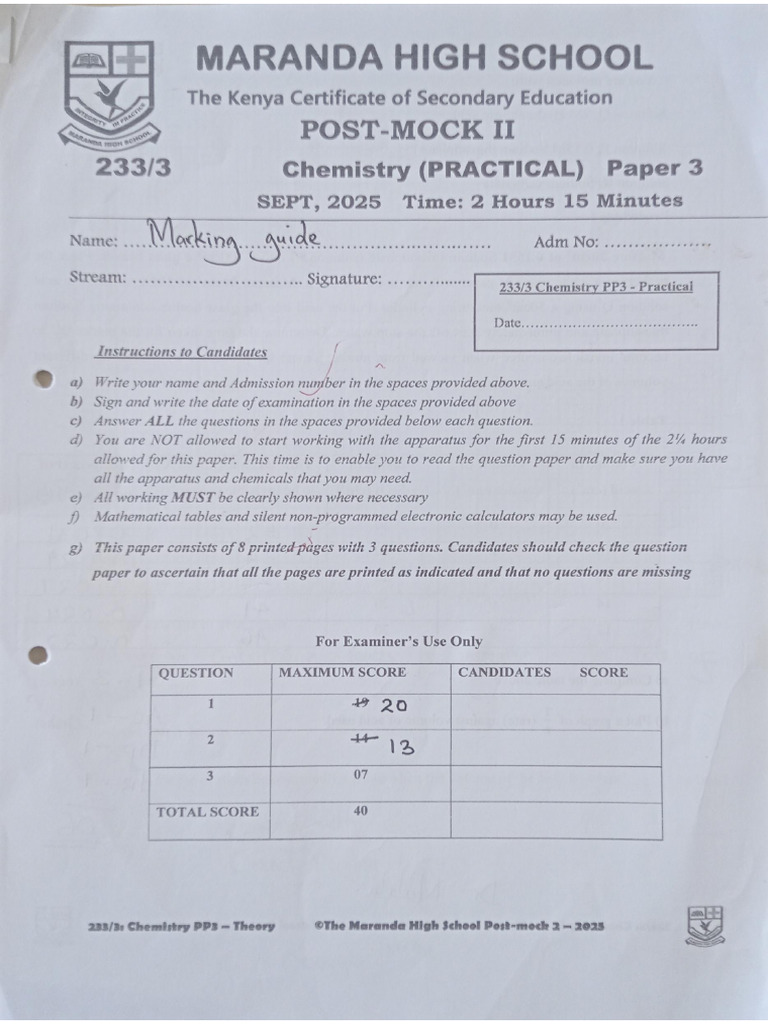 Chem PP3 MS PM2 | PDF