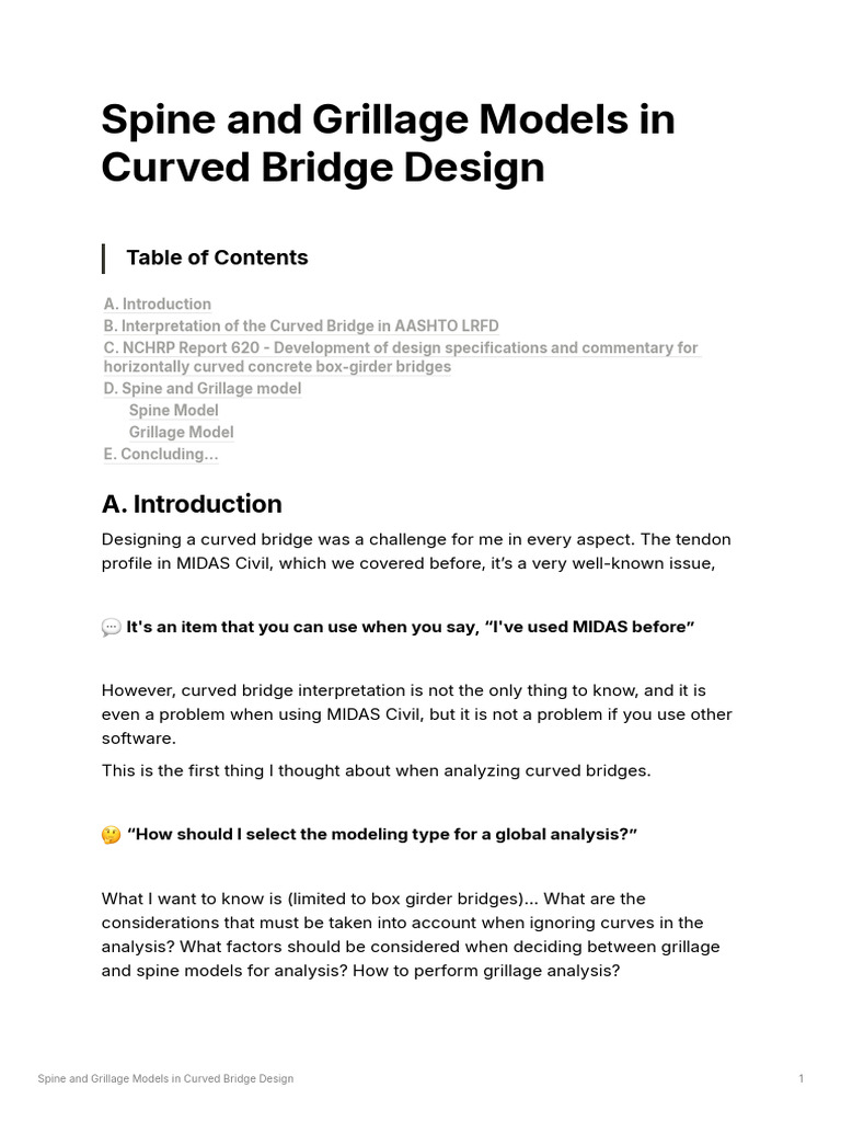 Curved Bridge Spine and Grillage Models | PDF | Bridge