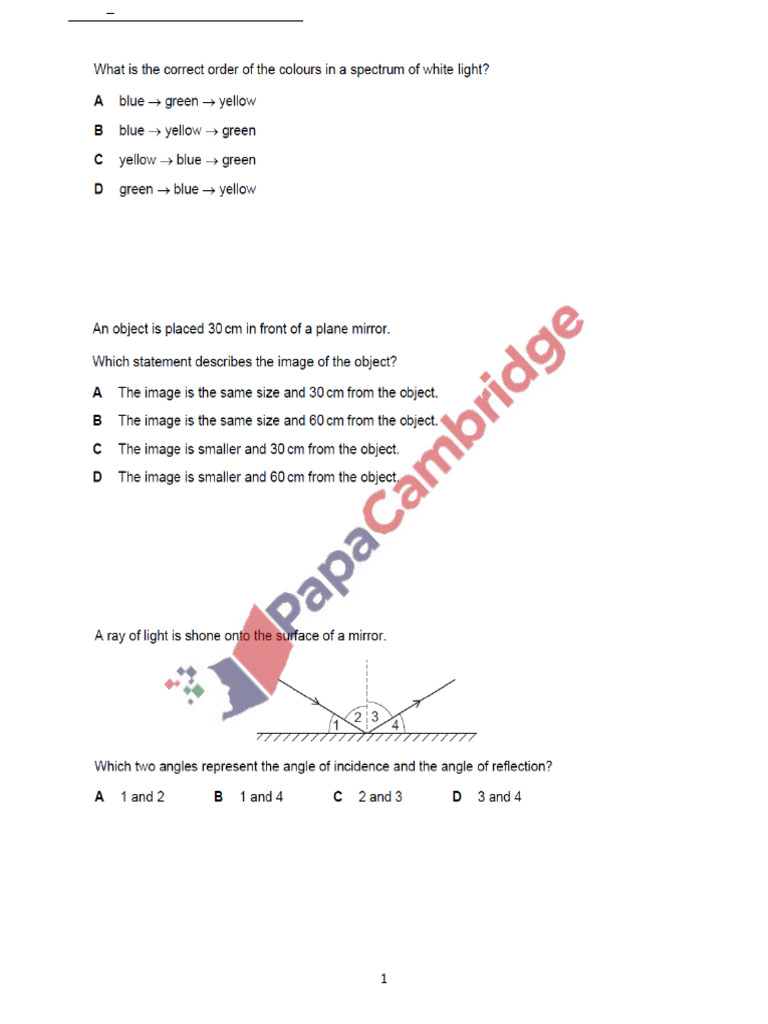 2022 N Light Igcse Physics 0625 | PDF