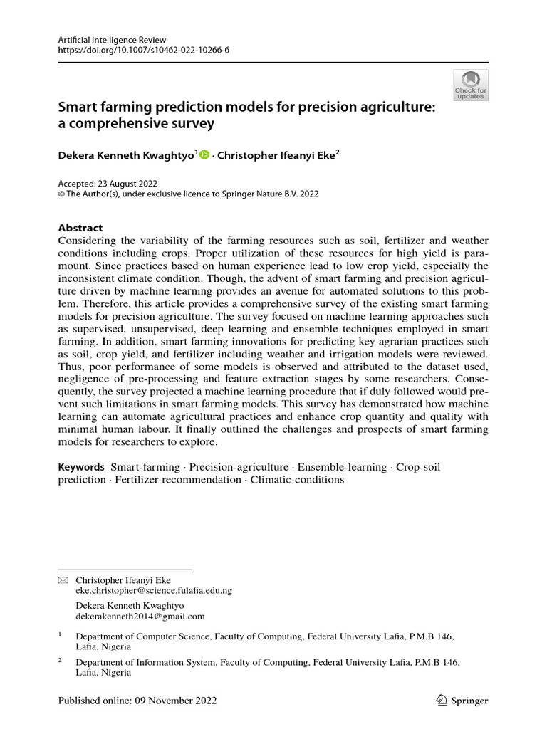 0008 - Smart Farming Prediction Models For Precision Agriculture A ...