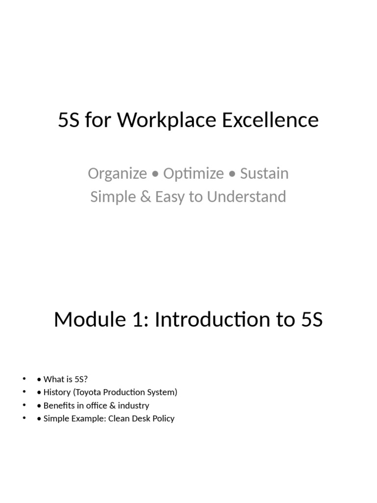 5S Simple | PDF