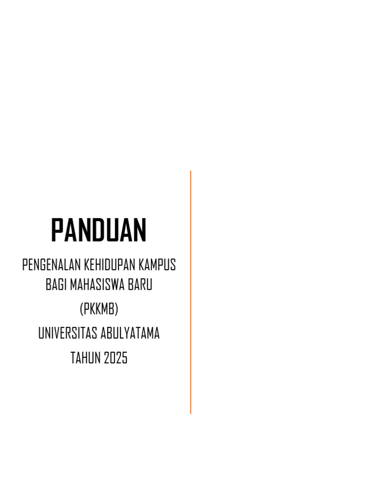 Panduan PKKMB Unaya 2025 | PDF
