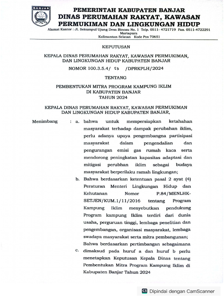 5.b. SK Mitra Proklim 2024 | PDF