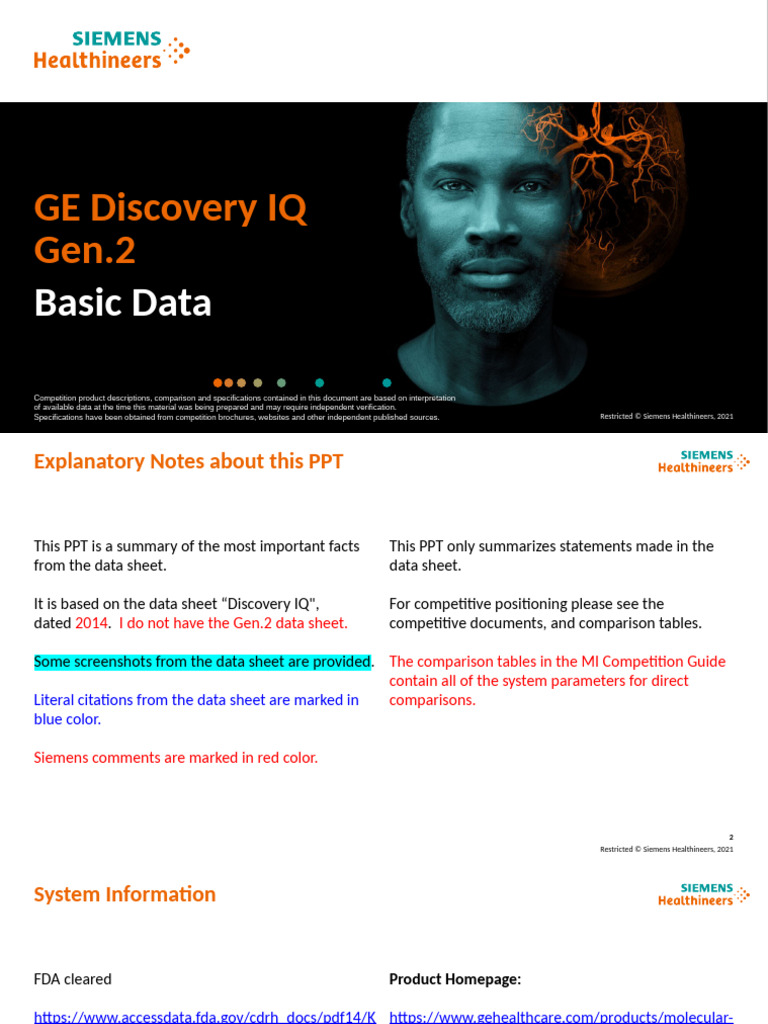 GE Discovery IQ PET/CT Overview | PDF | Computer Vision | Medical Equipment