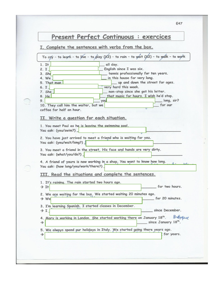Present Perfect Continuous | PDF