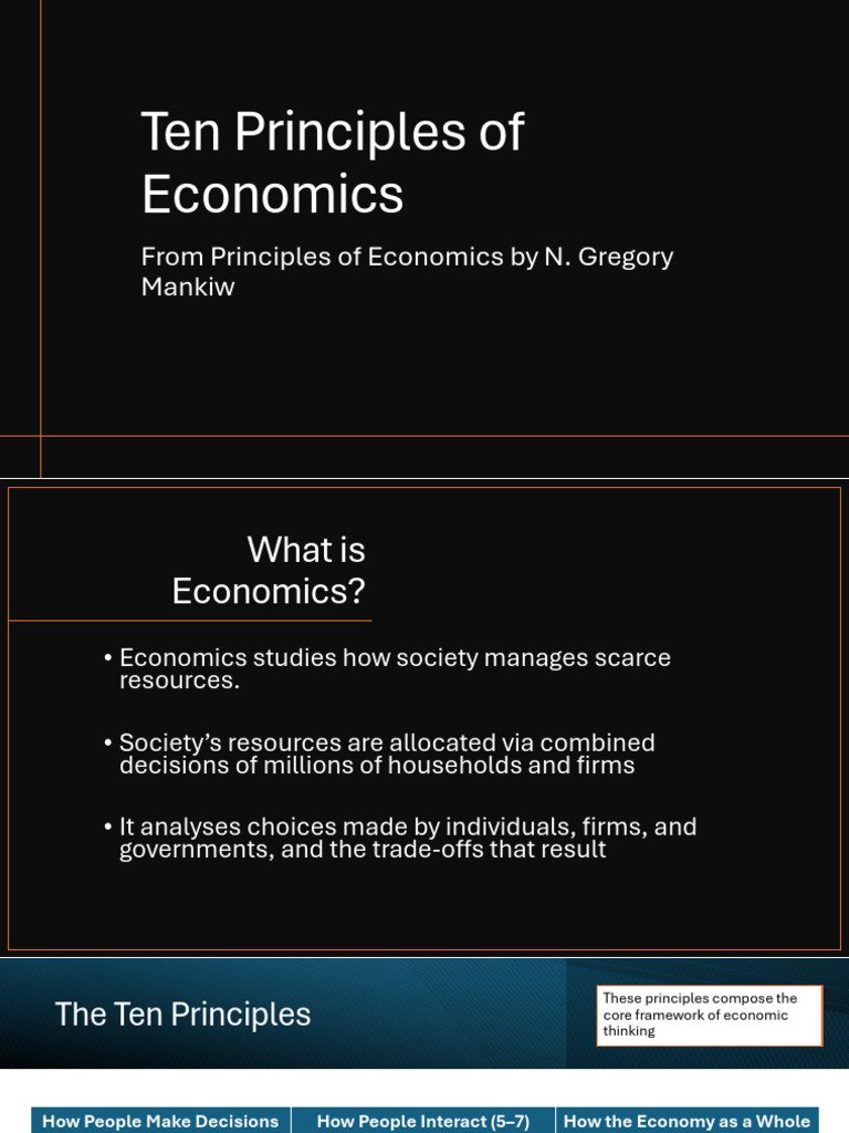 Ten Principles of Economics Explained | PDF | Subsidy | Externality