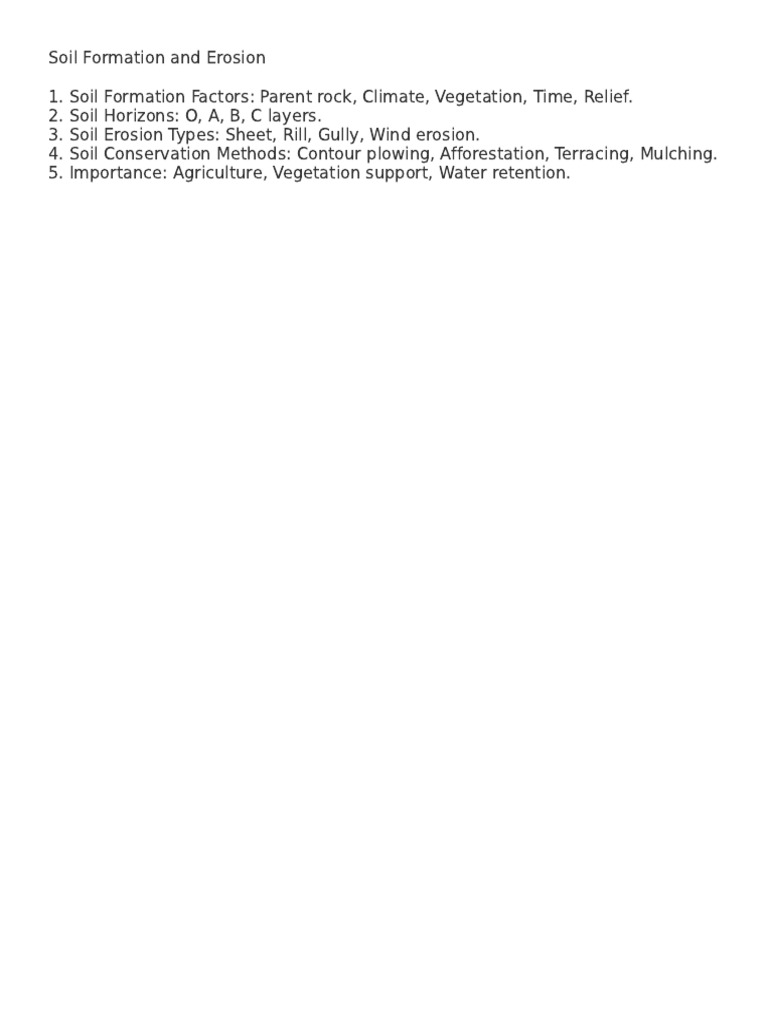 Soil Formation and Erosion | PDF