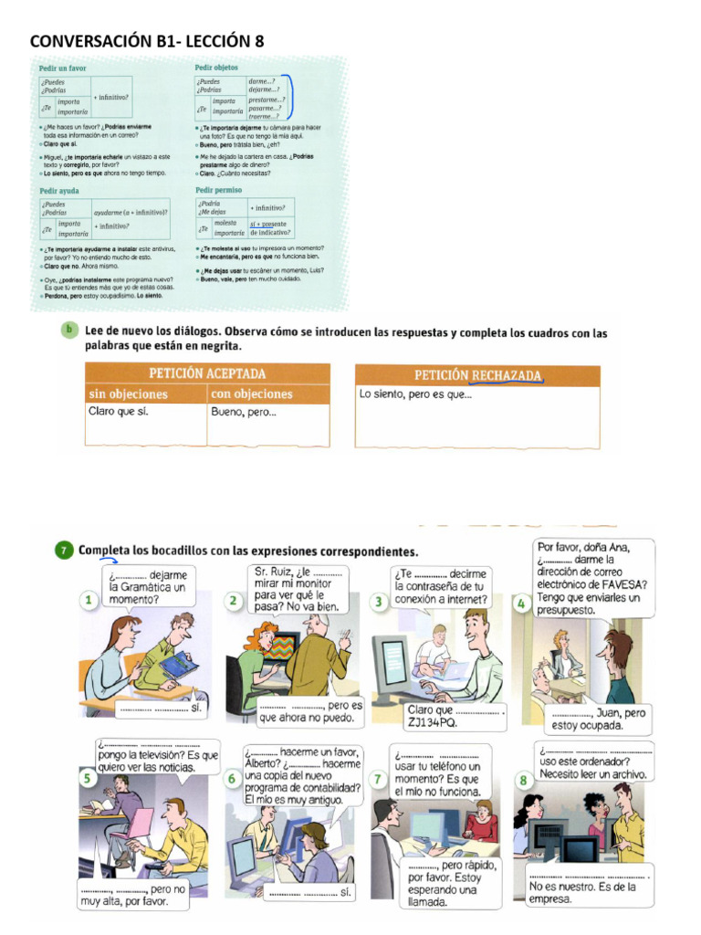 Conversación B1 - Lección 8-3 | PDF