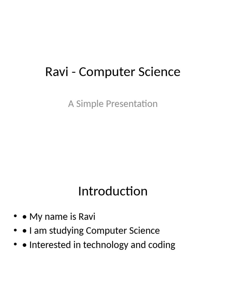 Ravi Computer Science | PDF