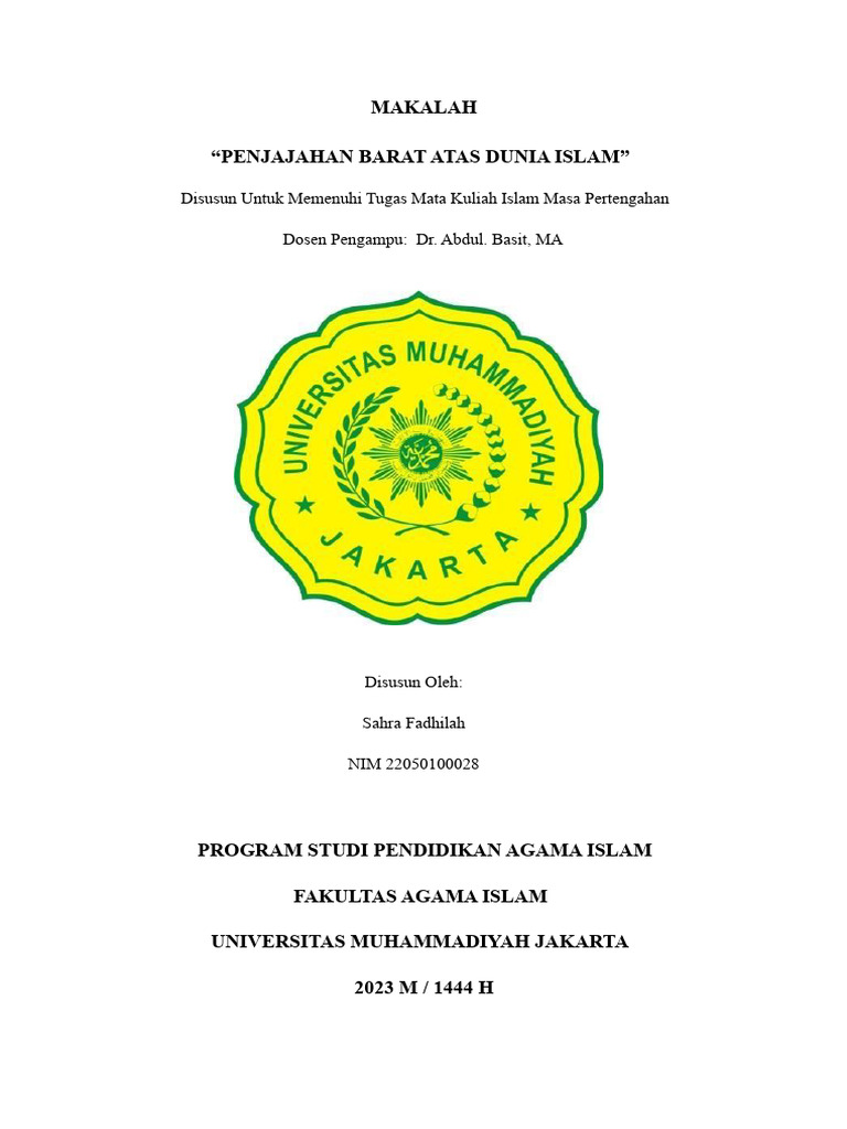 Penjajahan Barat dan Dunia Islam | PDF