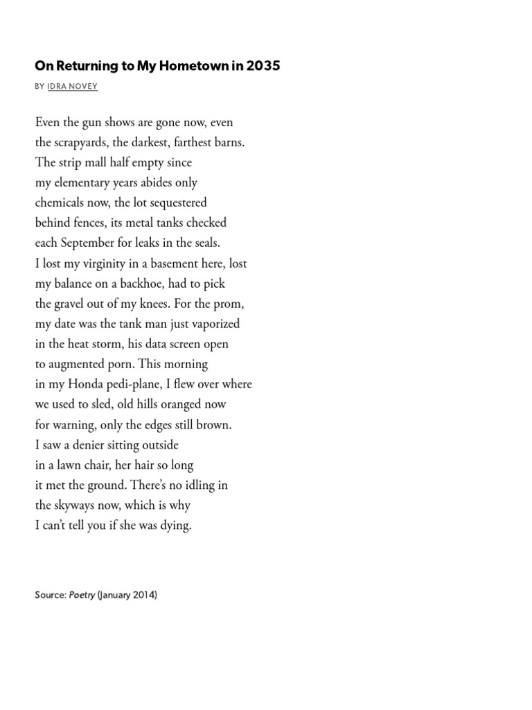 Novey, I-On Returning To My Hometown in 2035 | PDF