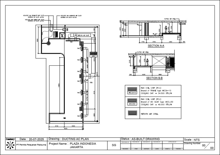 As-Built AC Ducting Plan - Jakarta | PDF
