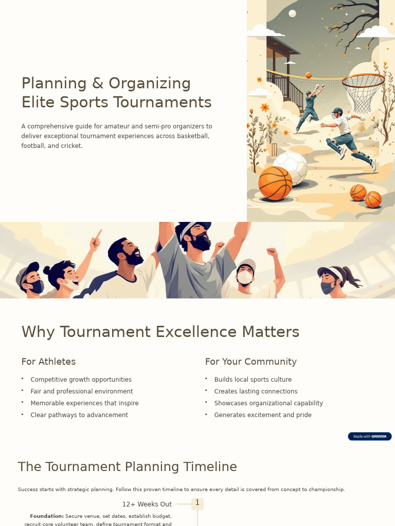 Planning and Organizing Elite Sports Tournaments | PDF | Referee ...