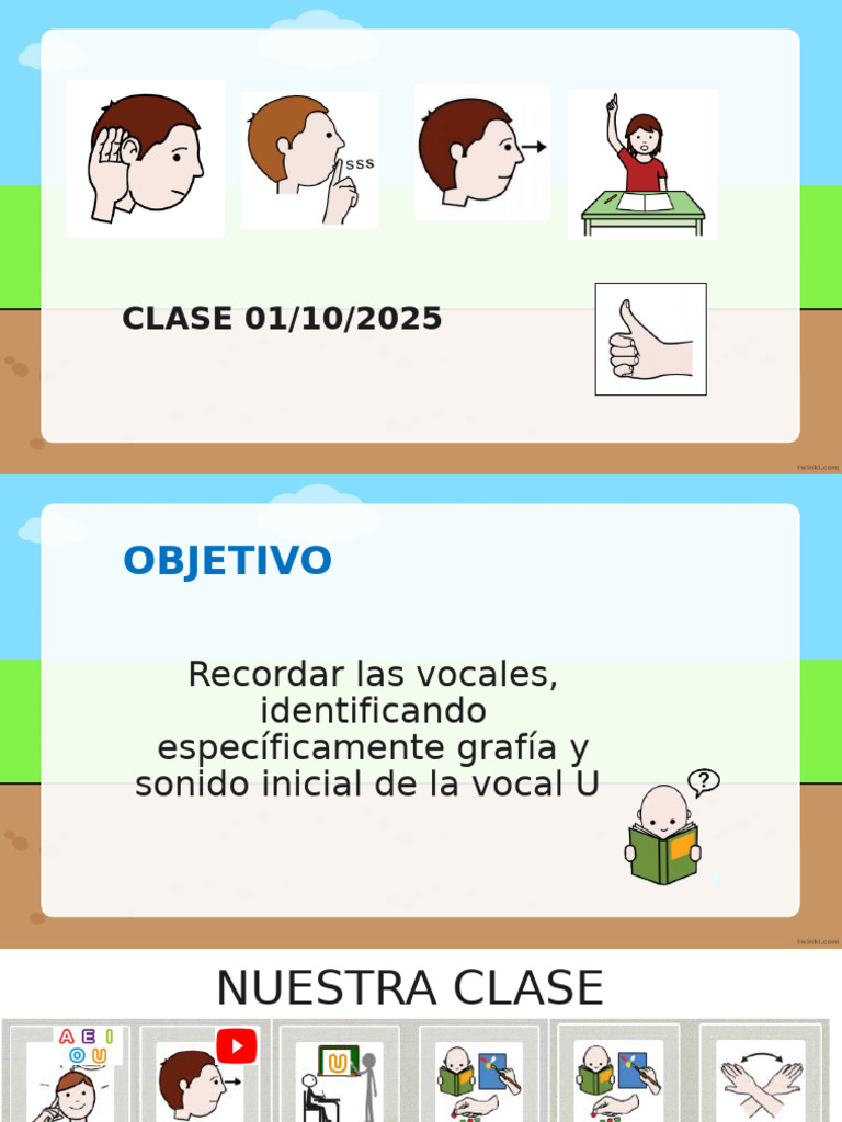 Vocal U: Grafía y Sonido Inicial | PDF