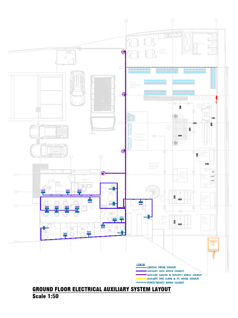 01 Workshop Electrical Installation Layout Auxiliary & CCTV System ...