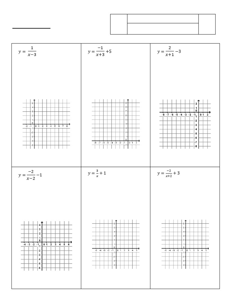 PRACTICE Graphing Rationals A | PDF | Function (Mathematics ...